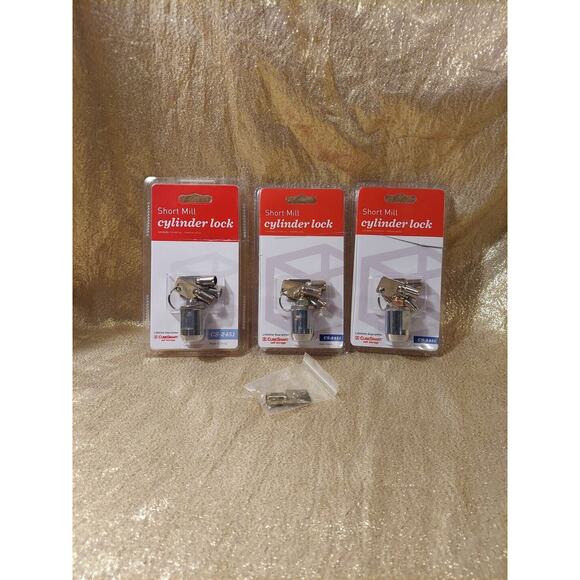 Other | Lot Of 3 Cubesmart Short Mill Cylinder Locks Cs2451 Supply Side ...